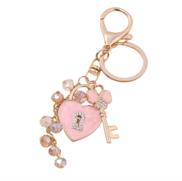 Bags | Lock And Key Bag Charm Keychain | Poshmark